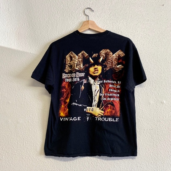 Tops | Ac Dc Rock Or Bust Graphic Band Tshirt | Poshmark